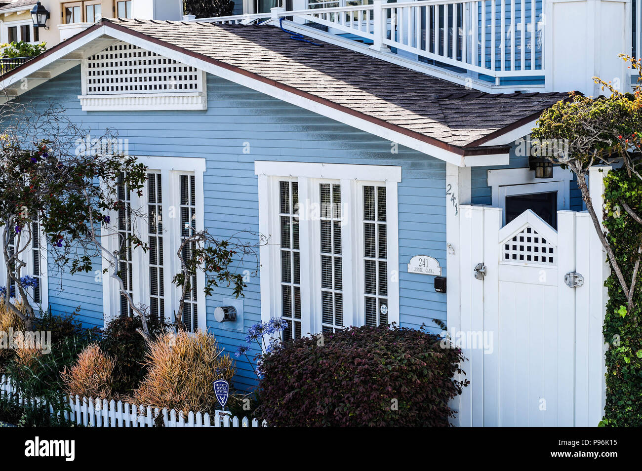 Baby blue house in Venice california Stock Photo - Alamy