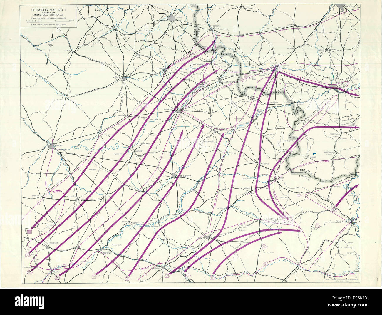 1944 map of france hi-res stock photography and images - Alamy