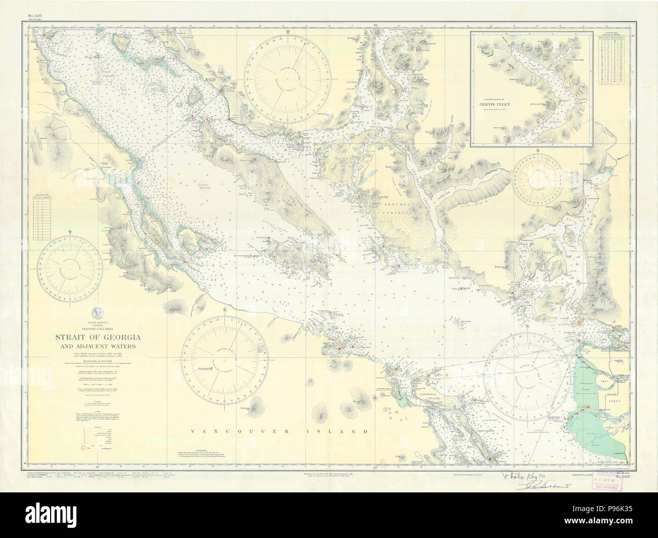 Strait of georgia map hi-res stock photography and images - Alamy