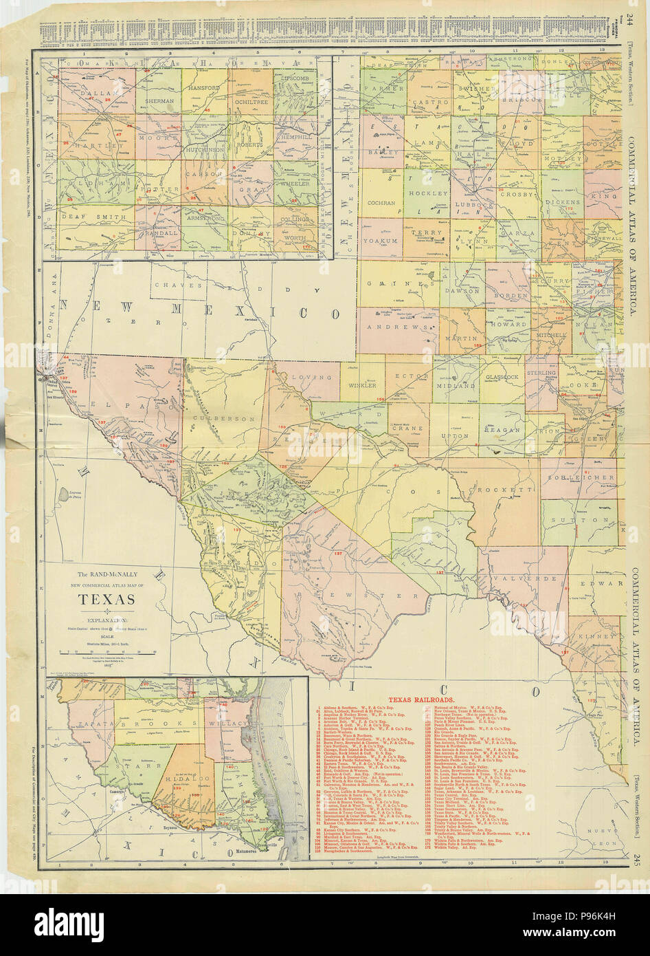 Map of west texas hi-res stock photography and images - Alamy
