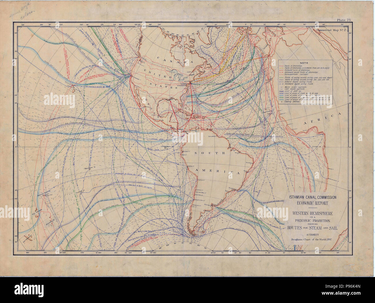 Western hemisphere steam and sail map hi-res stock photography and ...