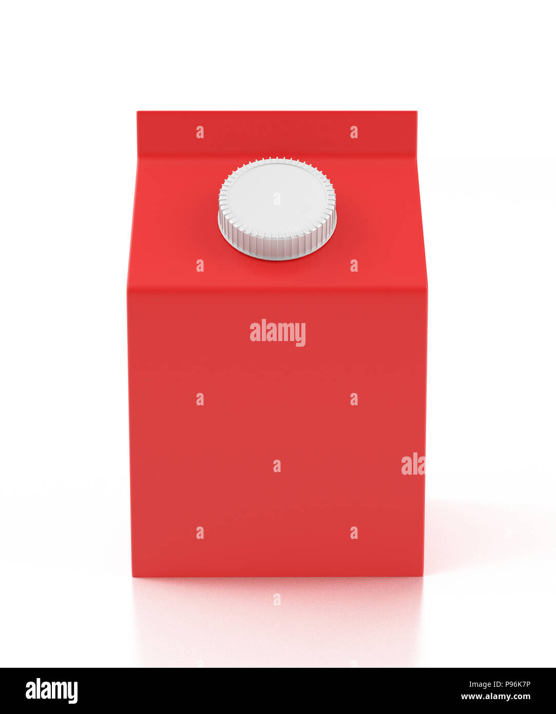 Blank red carton liquid container. Isolated on white background ...