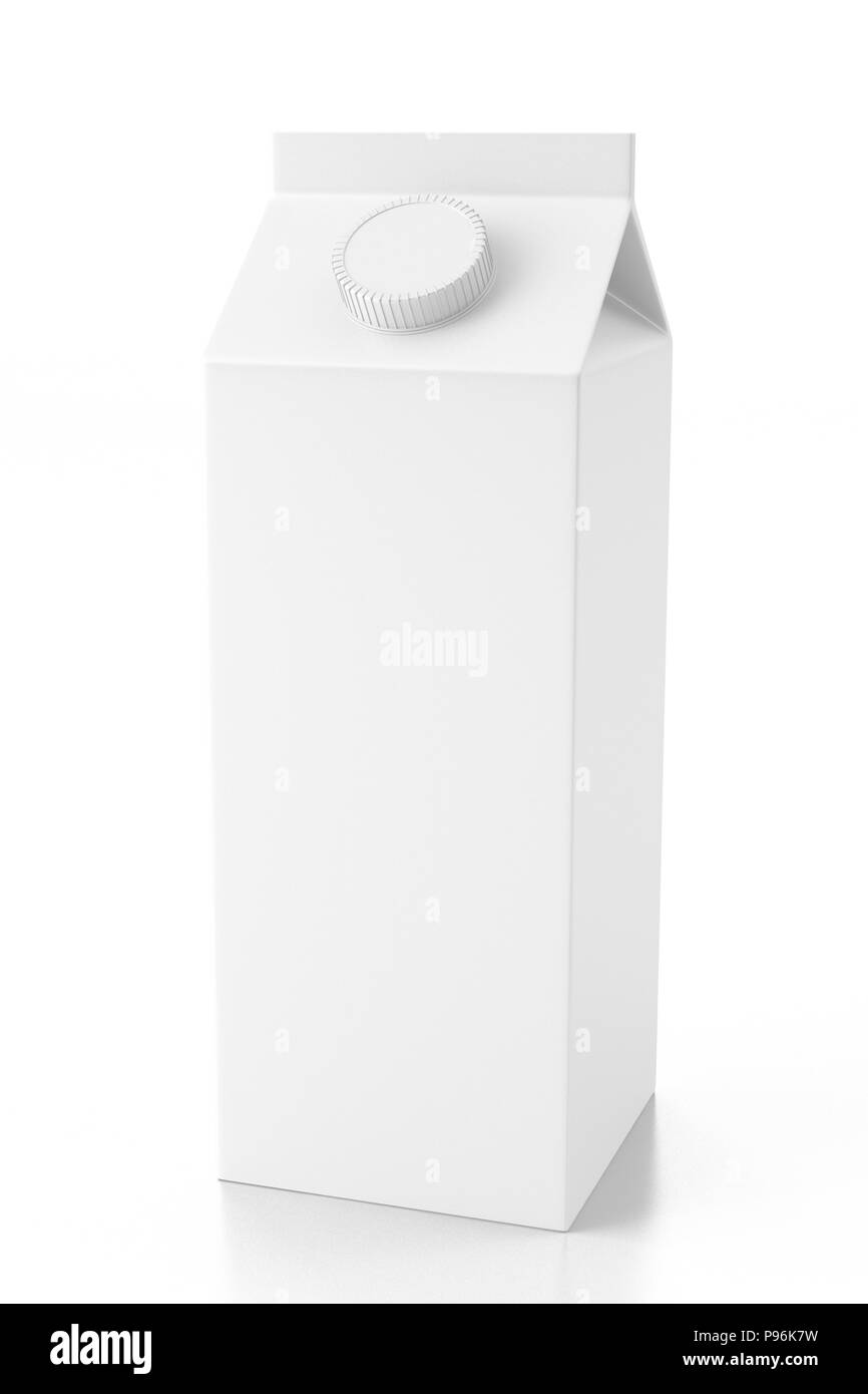 Blank white carton liquid container. Isolated on white background ...