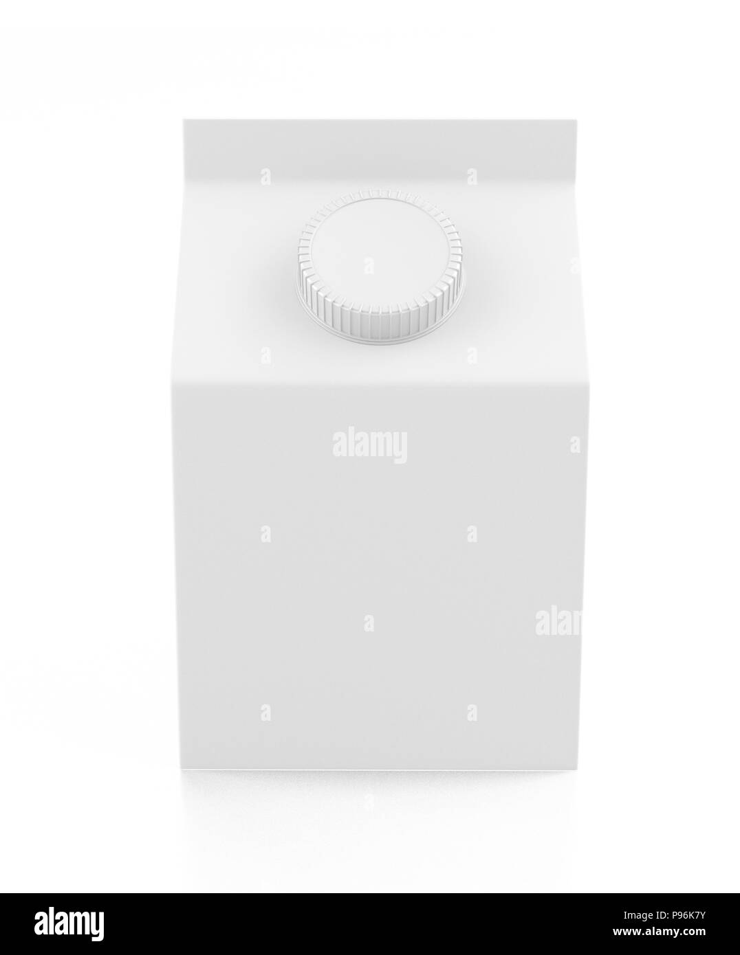 Blank white carton liquid container. Isolated on white background ...