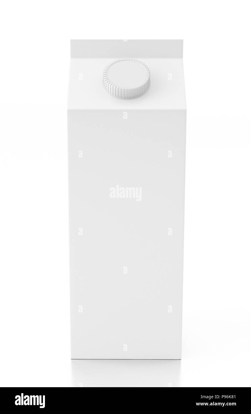 Blank white carton liquid container. Isolated on white background ...