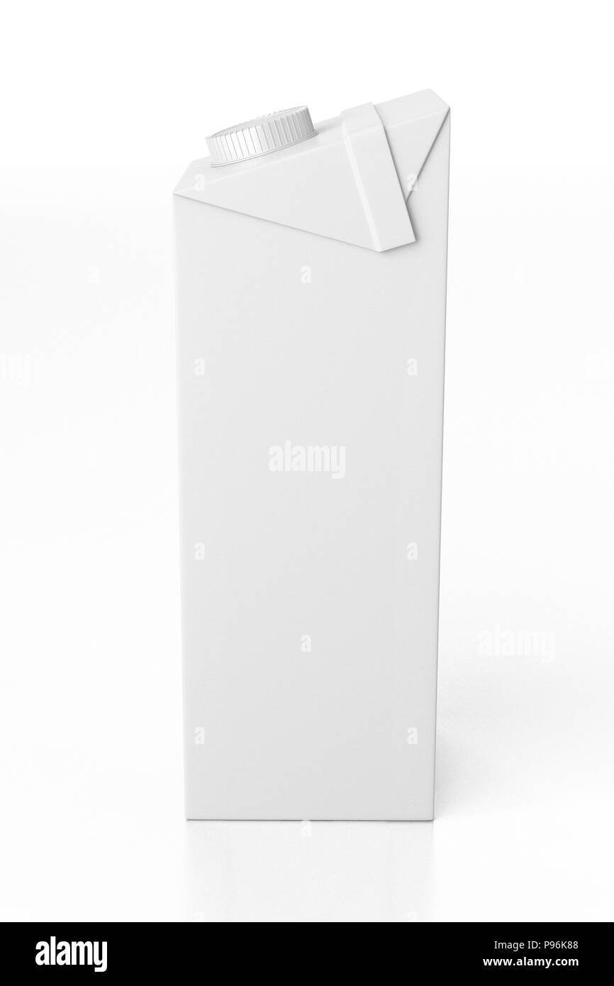 Blank white carton liquid container. Isolated on white background ...