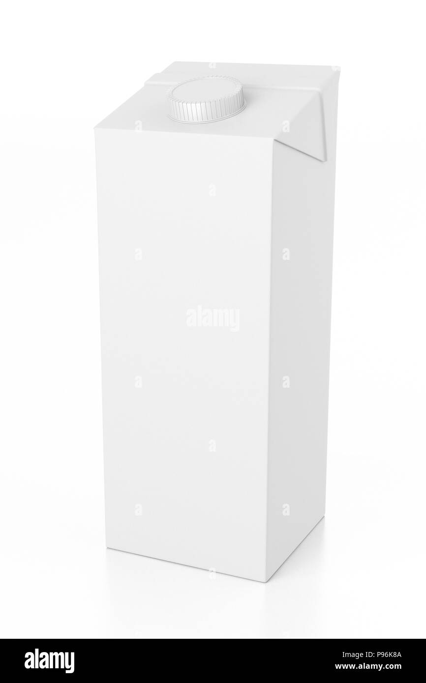 Blank white carton liquid container. Isolated on white background ...