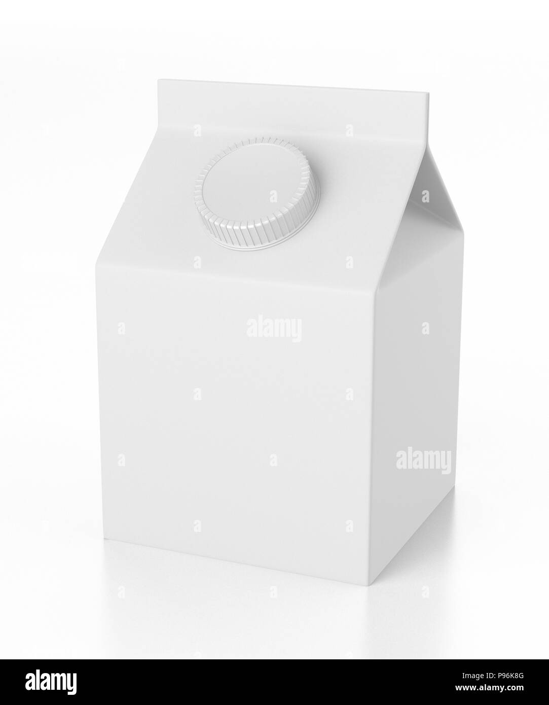 Blank white carton liquid container. Isolated on white background ...
