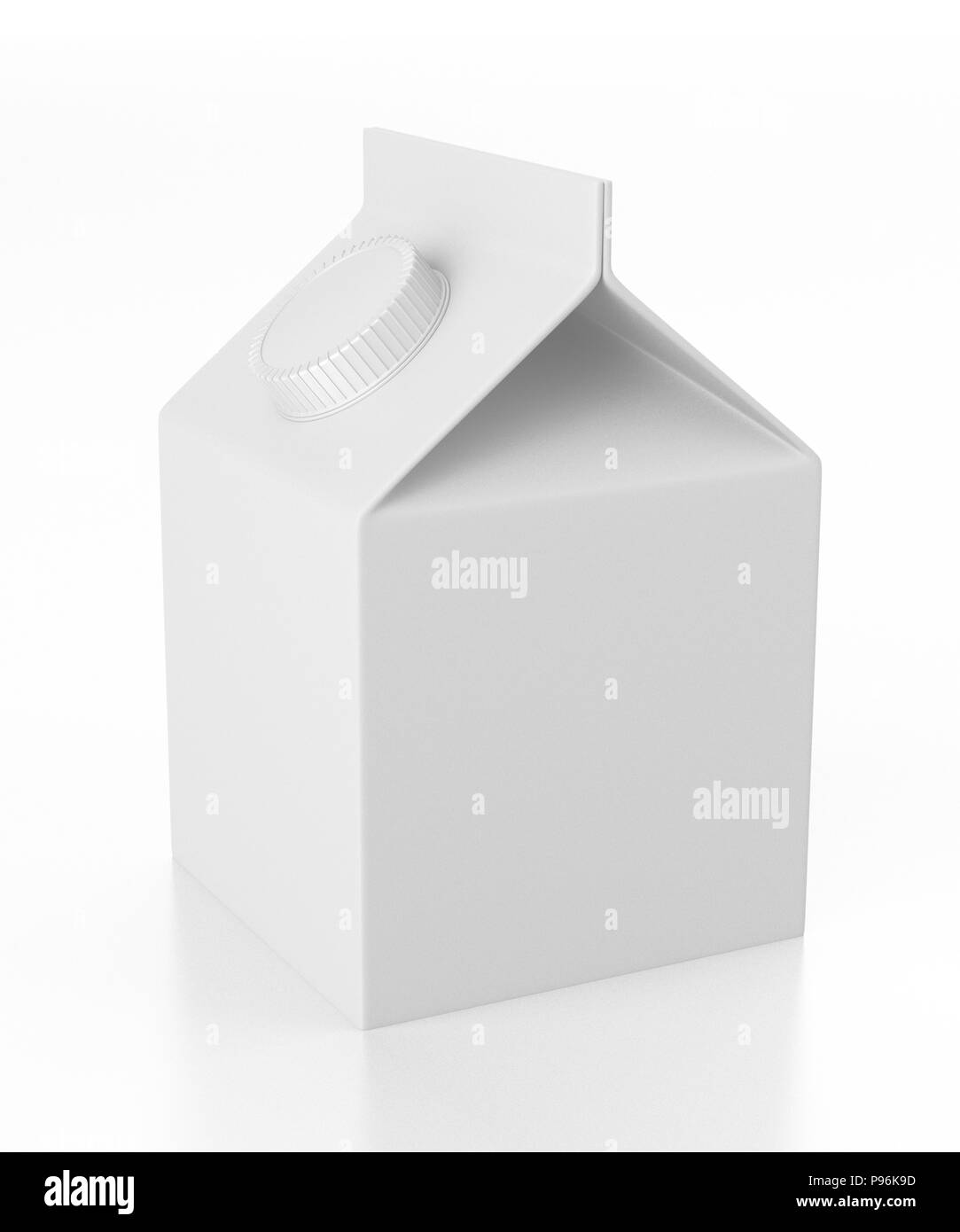 Blank white carton liquid container. Isolated on white background ...