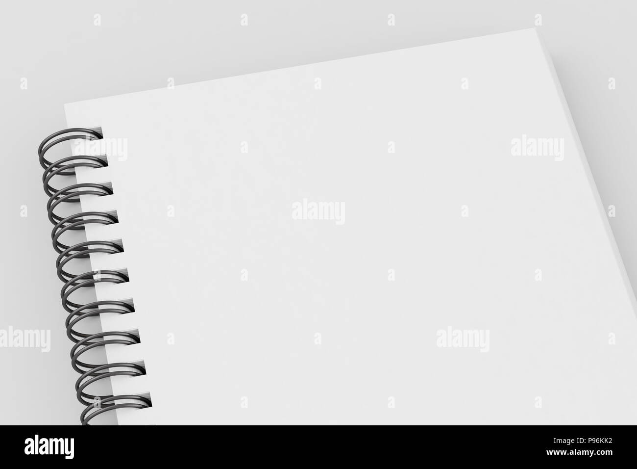 White spiral notepad isolated on white background. Include clipping ...