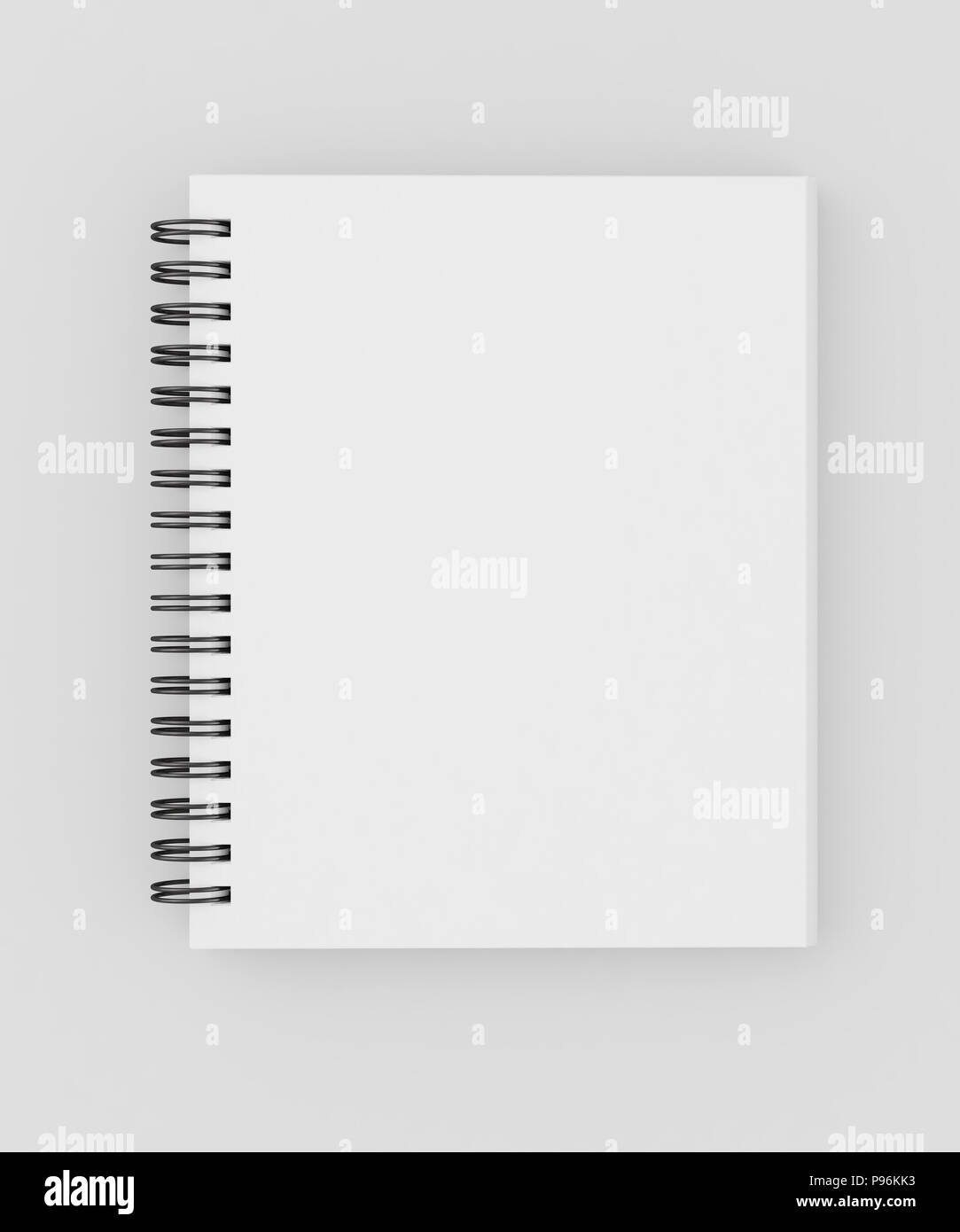 White spiral notepad isolated on white background. Include clipping ...