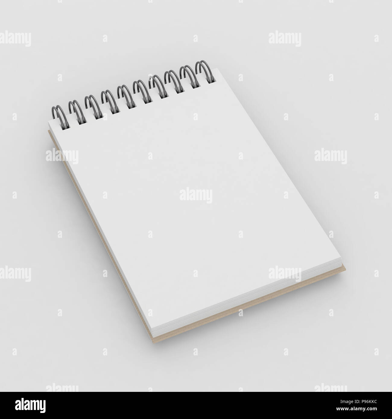 White spiral notepad isolated on white background. Include clipping ...