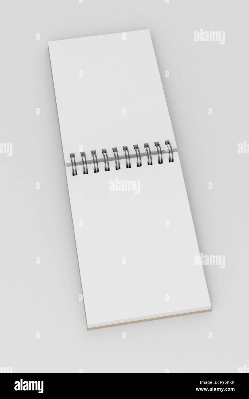 White spiral notepad isolated on white background. Include clipping ...