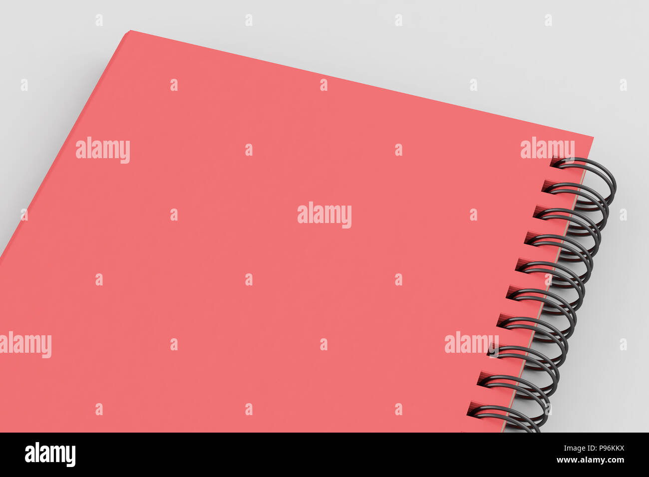 Red spiral notepad isolated on white background. Include clipping path ...