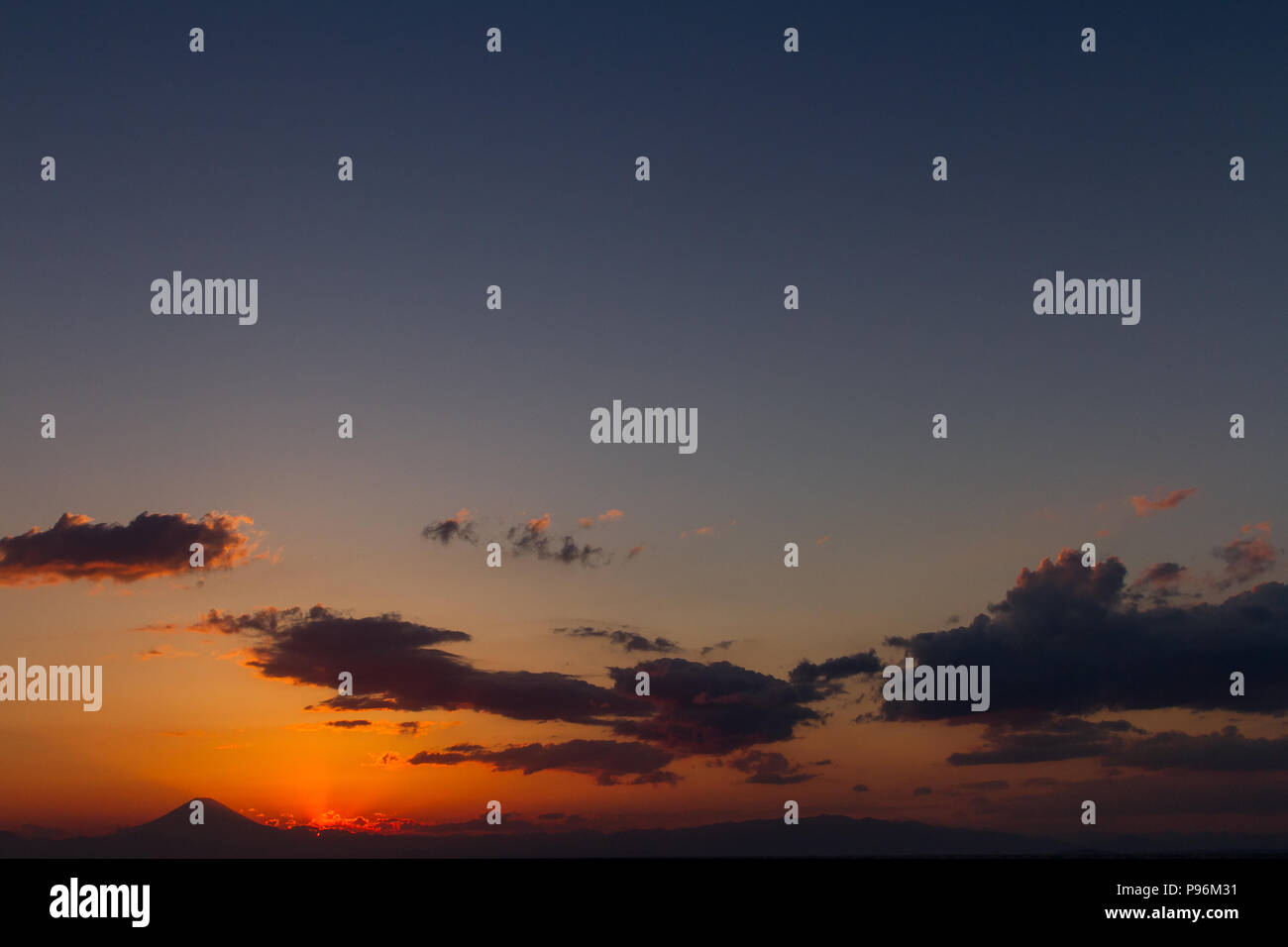 Mount Fuji at sunset Miura, Kanagawa, Japan Stock Photo - Alamy