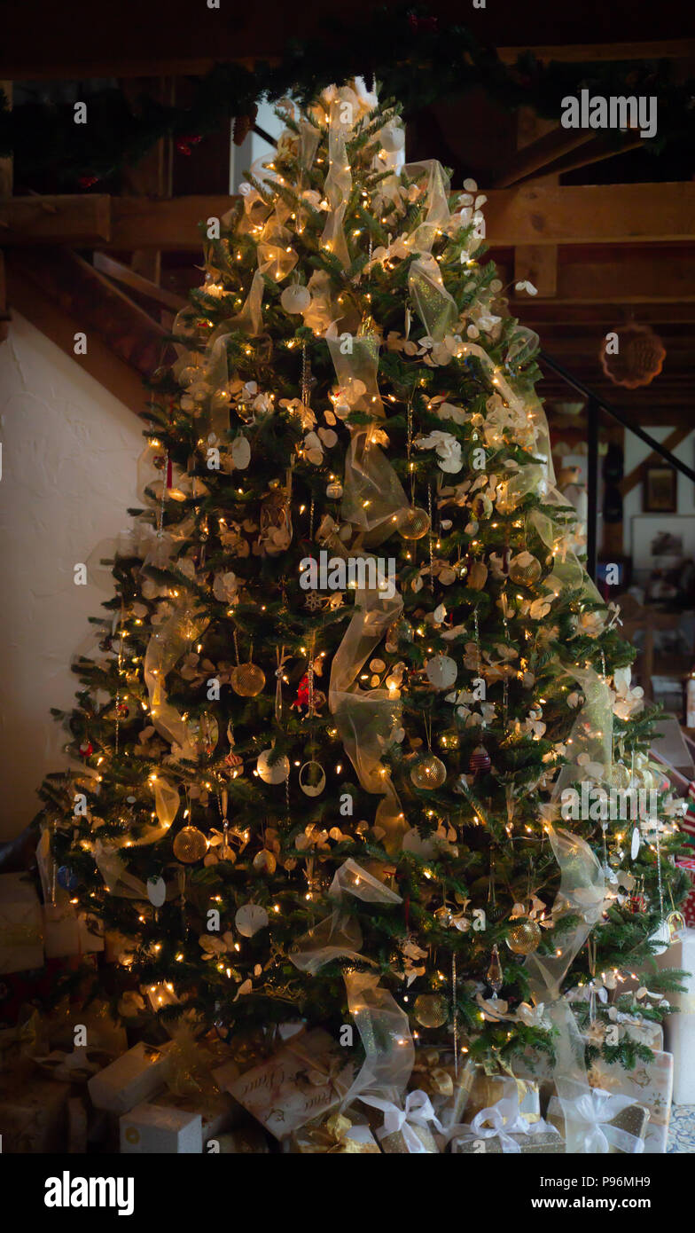 Indoor Christmas Tree Stock Photo - Alamy