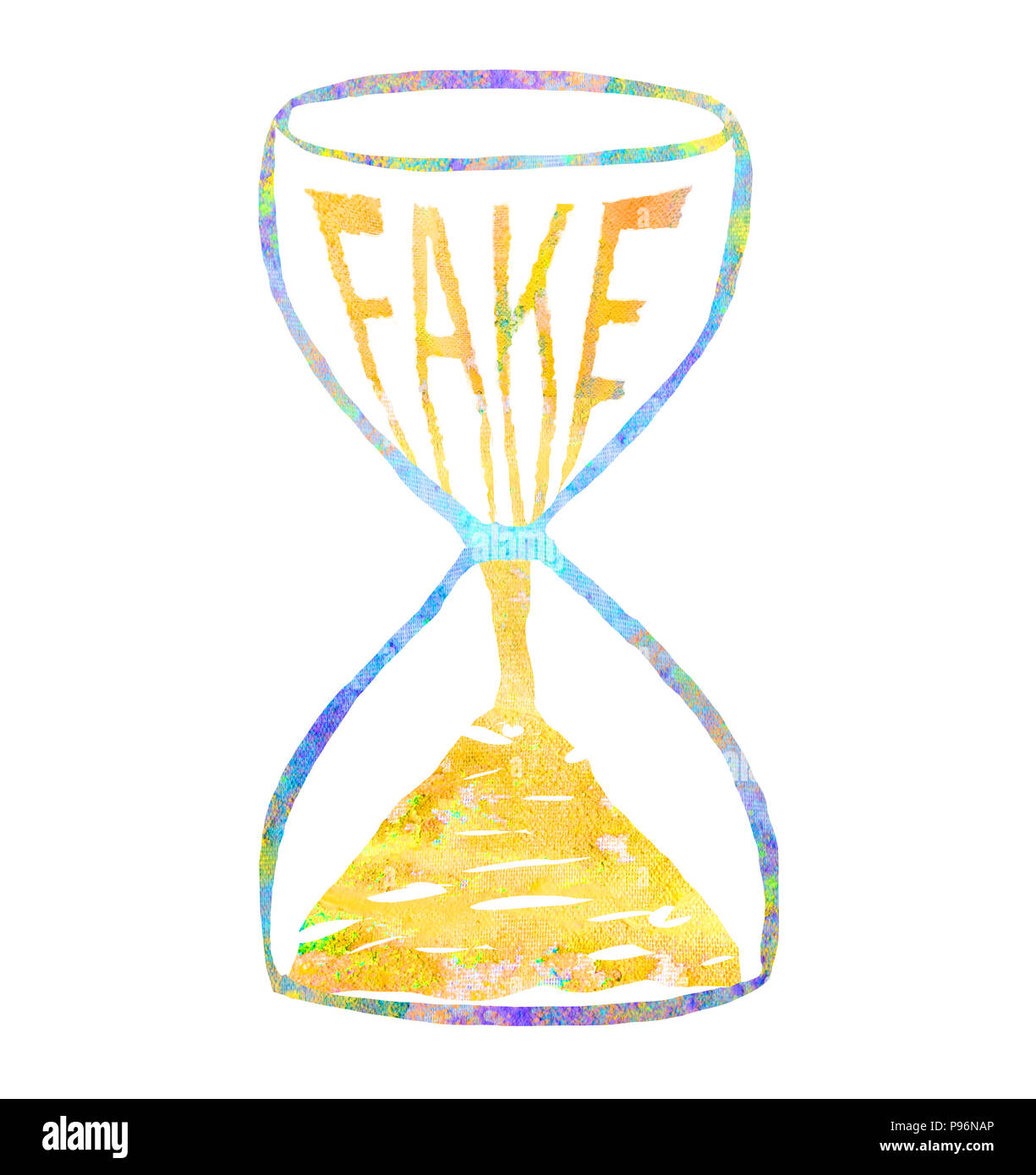 Abstract icon. Fake news, hoax concept. Illustration on white backdrop ...
