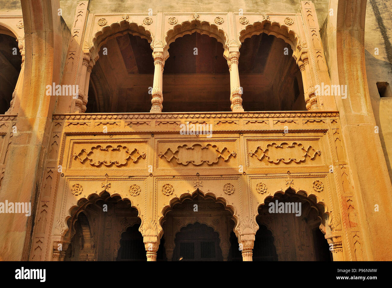 Partial view of Jal Mahal, Deeg Palace complex, Rajasthan, India Stock ...