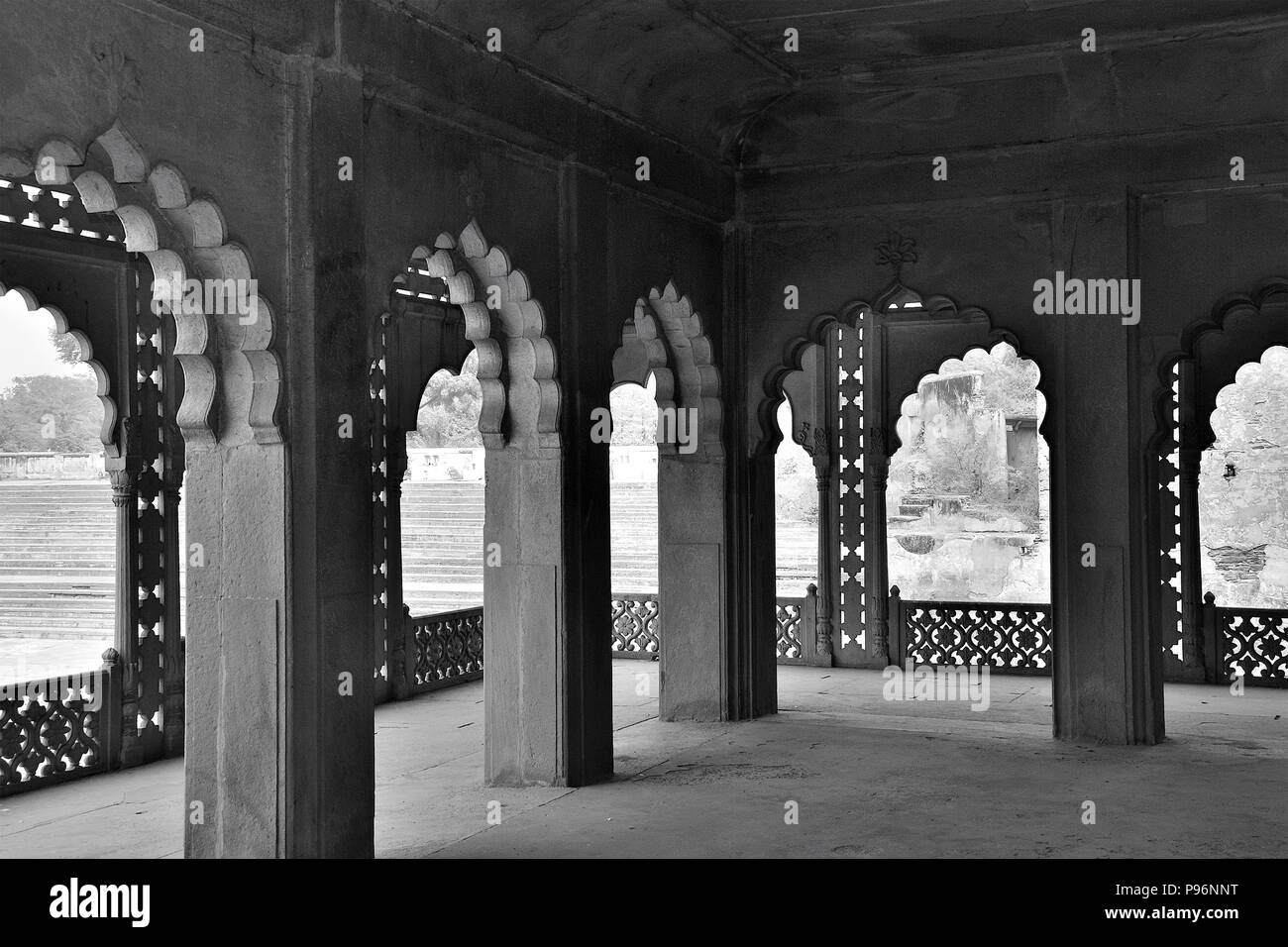 Partial view of Jal Mahal, Deeg Palace complex, Rajasthan, India Stock ...
