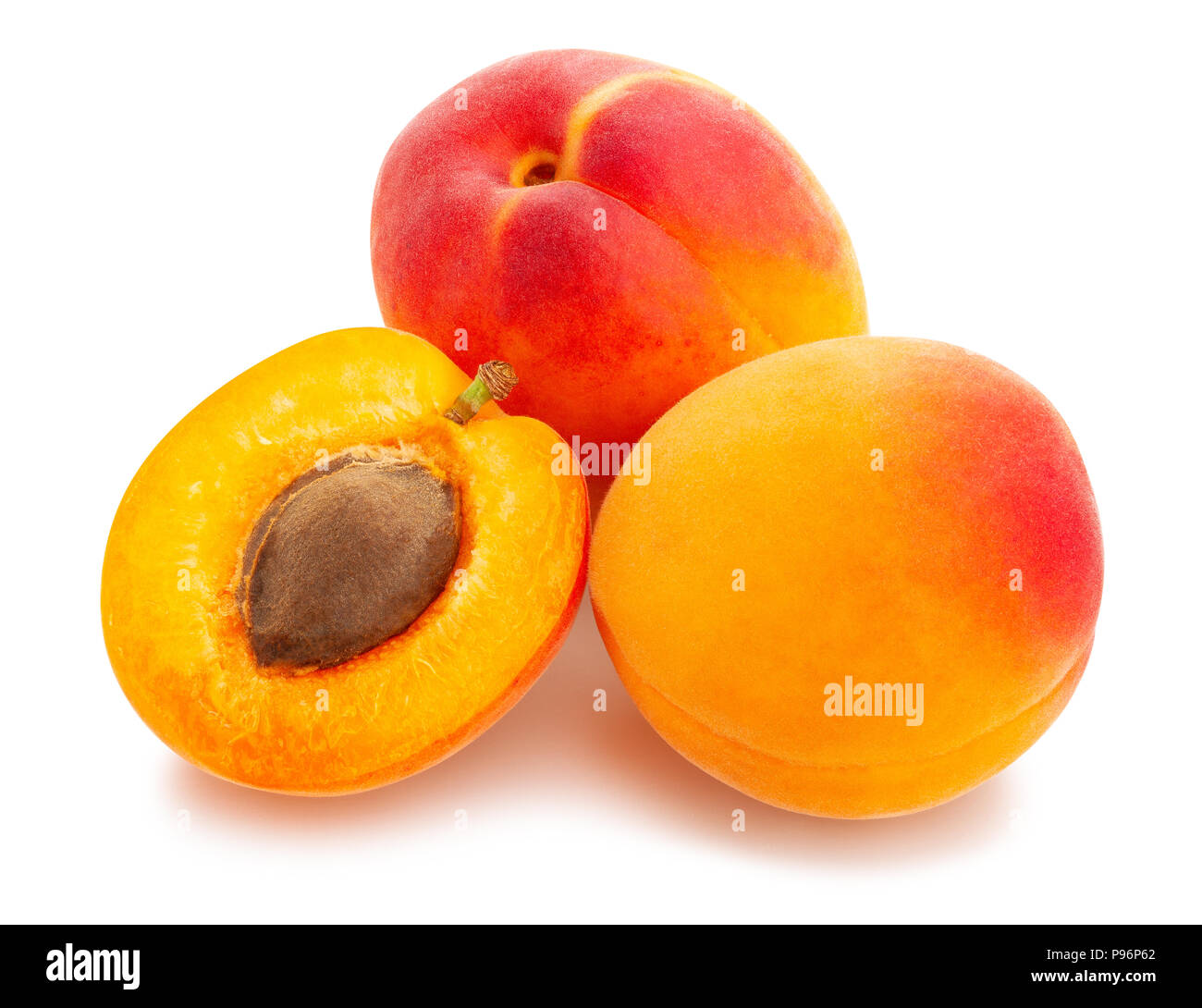 Three raw apricots hi-res stock photography and images - Alamy