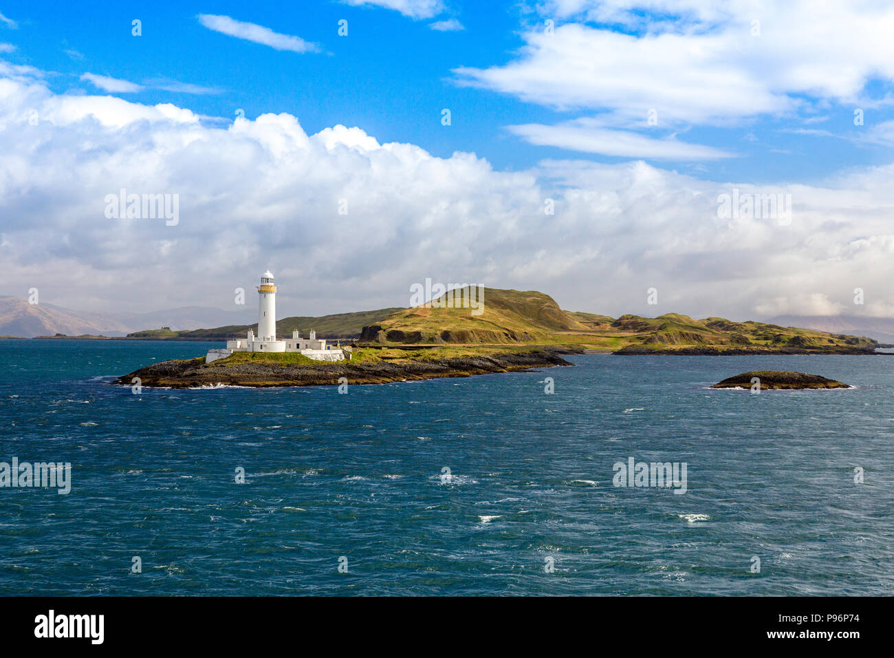 Lismore lighthouse on the tiny islet of Eilean Musdile is a common ...