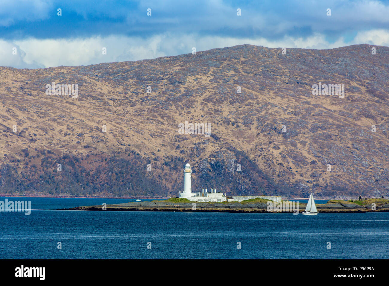 Lismore lighthouse on the tiny islet of Eilean Musdile is a common ...
