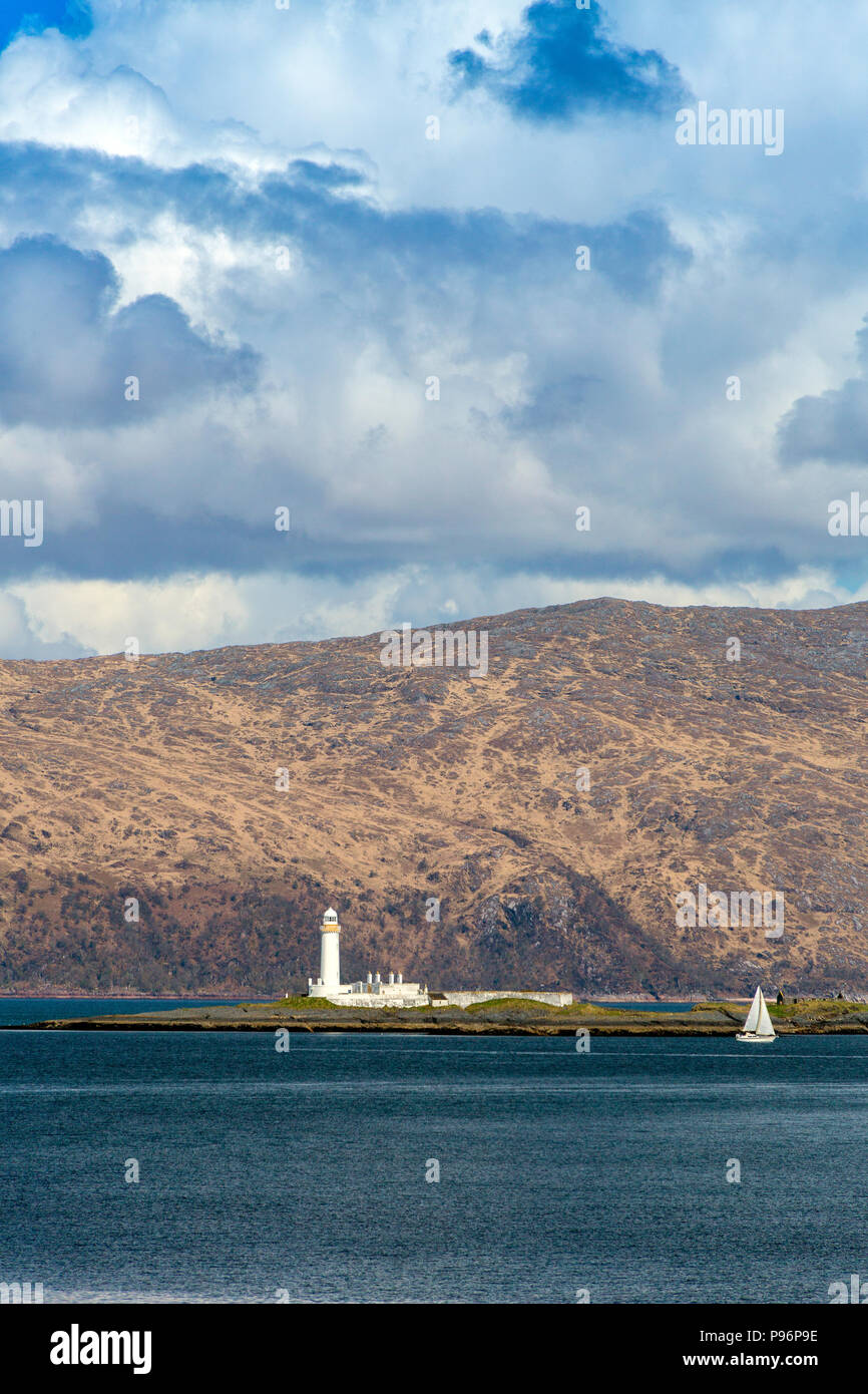 Lismore lighthouse on the tiny islet of Eilean Musdile is a common ...