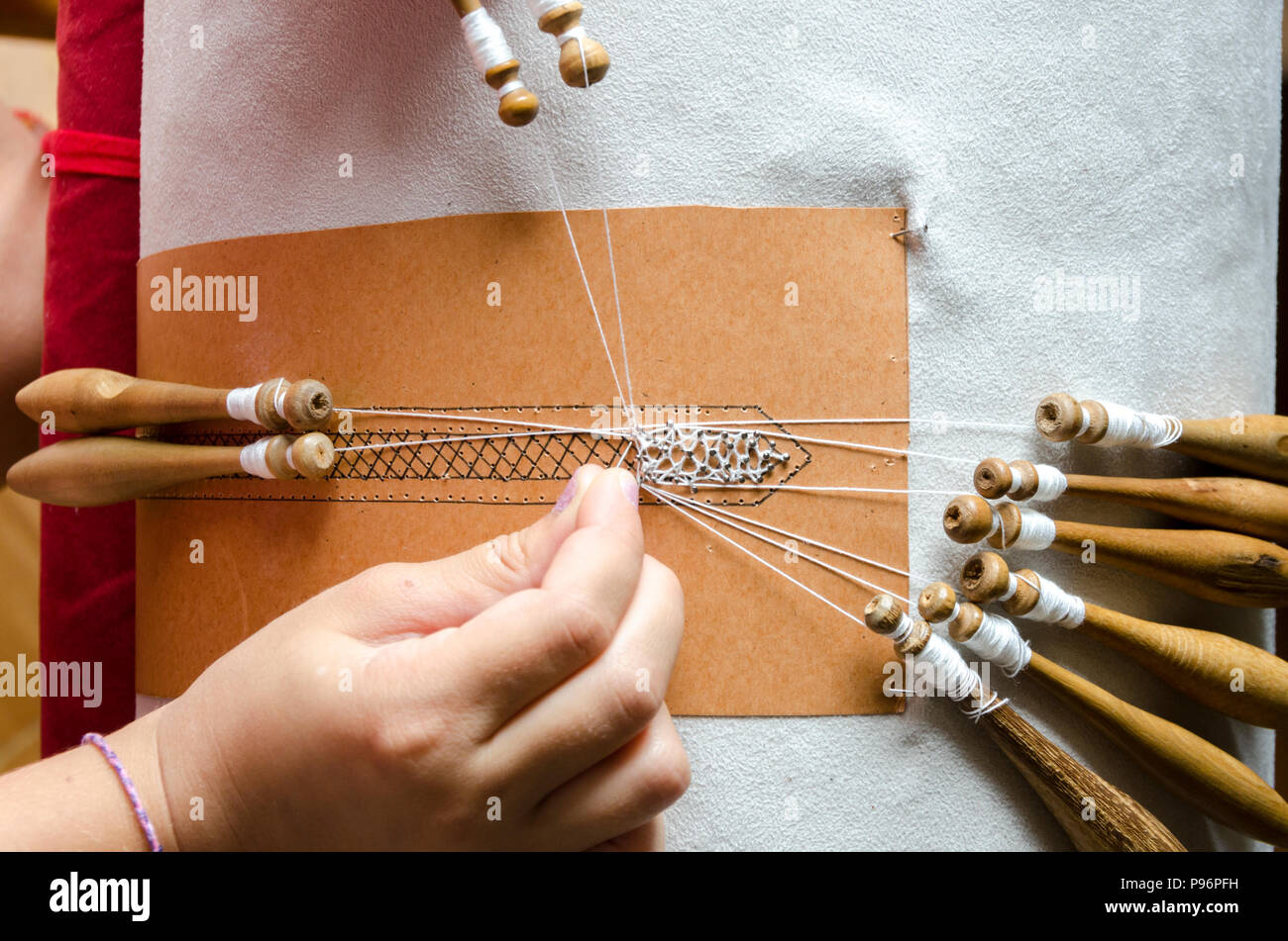 Tombolo lace hi-res stock photography and images - Alamy