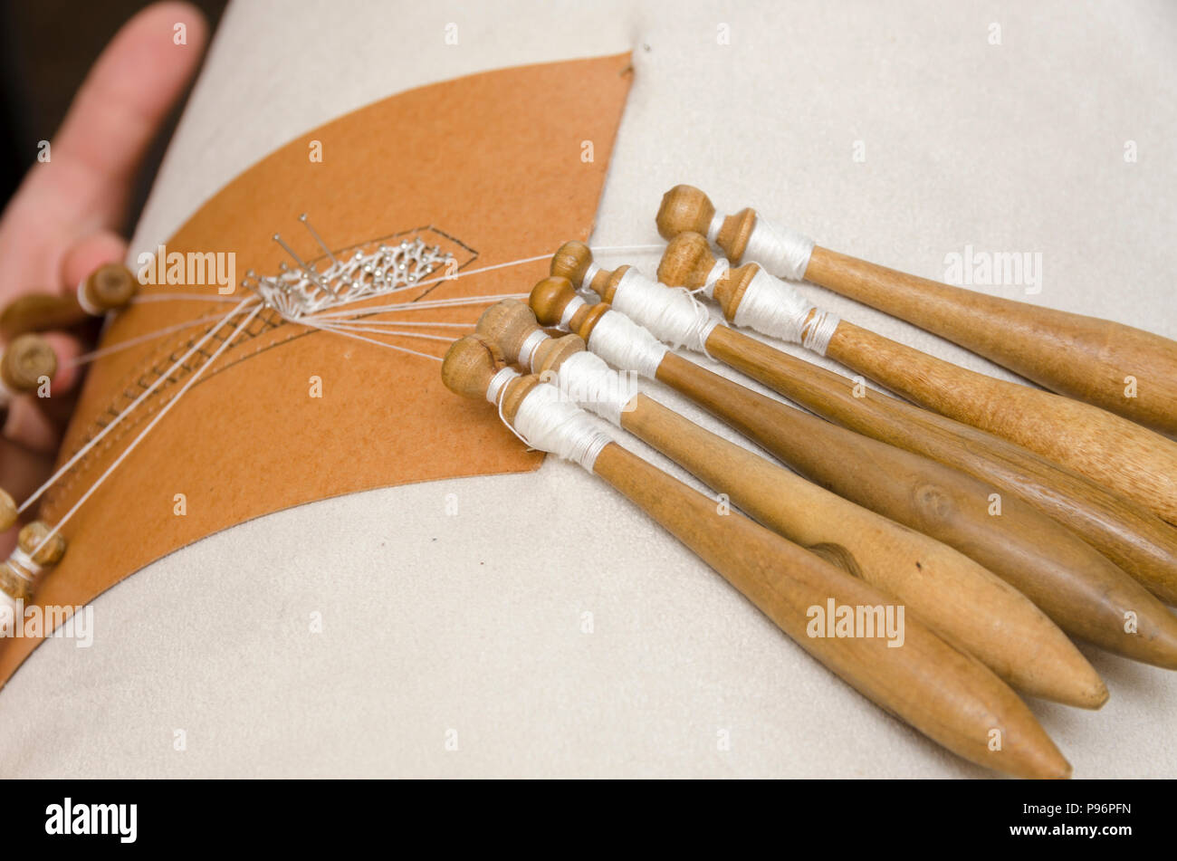 the Tombolo, a particular processing of the interweaving of threads to ...
