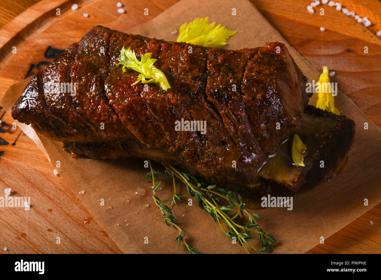 Pork meat with bone Stock Photo - Alamy