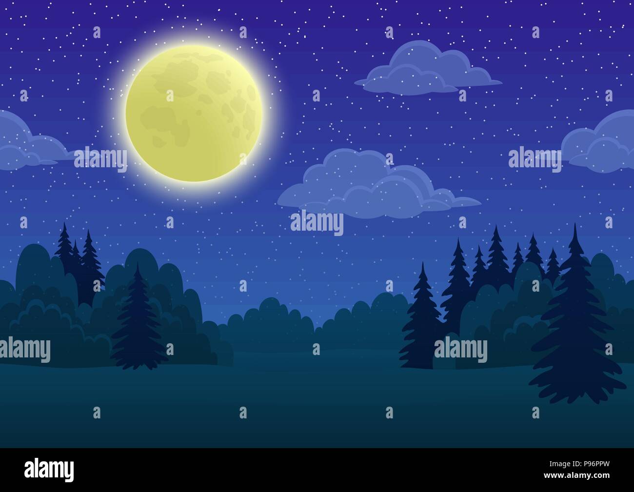 Coniferous forest dark green Stock Vector Images - Alamy