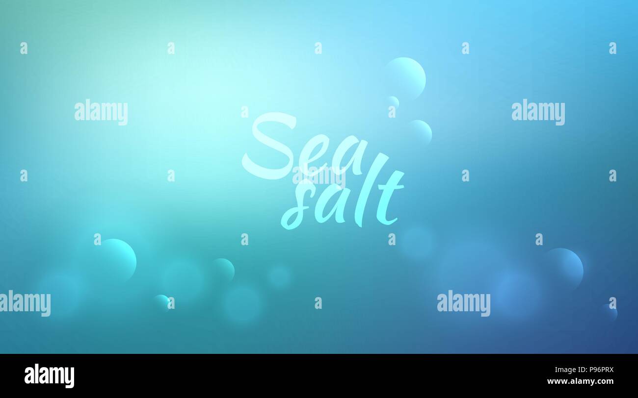 Water blurred background with Sea salt text Stock Vector Image & Art ...