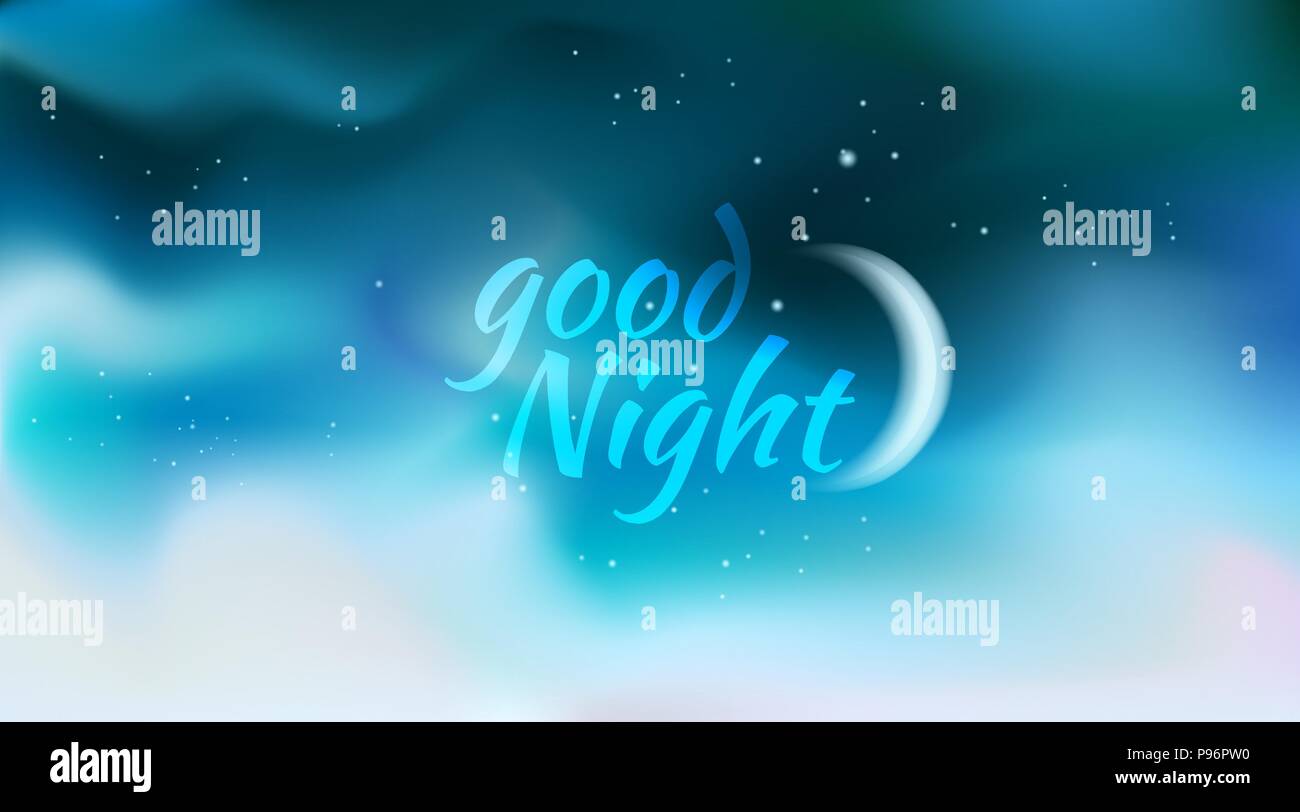 horizontal wide blurred dsrk blue night sky background - night sky ...