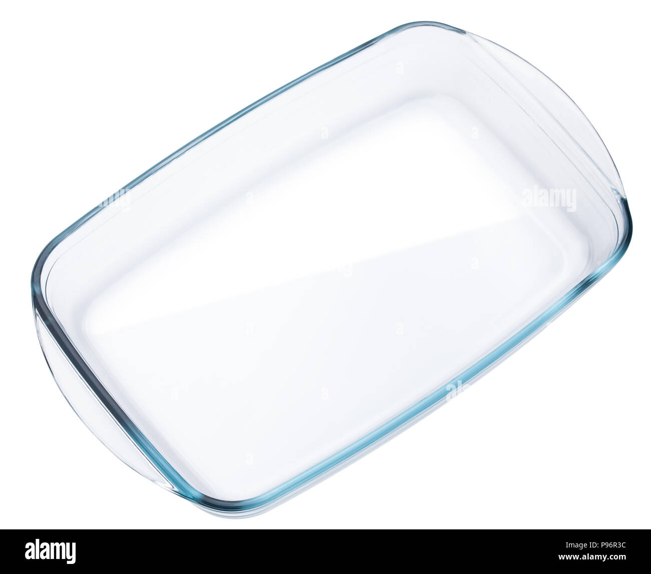glass refractory baking tray, clipping path, isolated on white ...