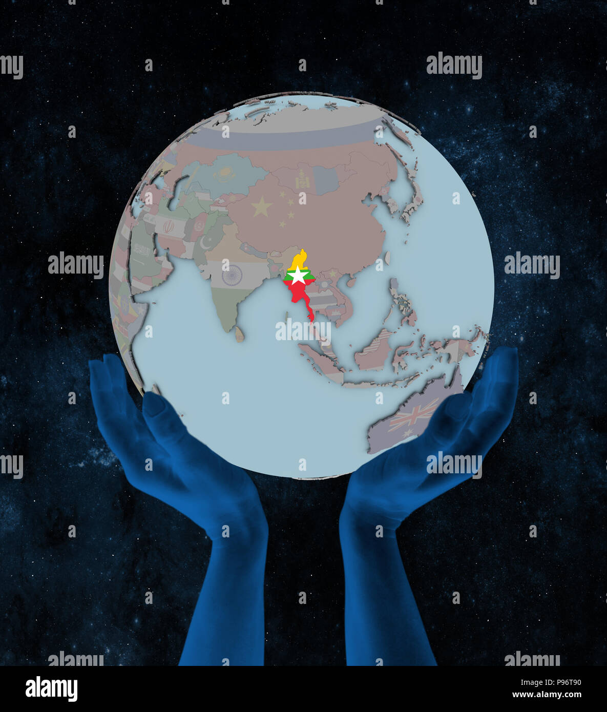 Map myanmar flag illustration hi-res stock photography and images - Alamy