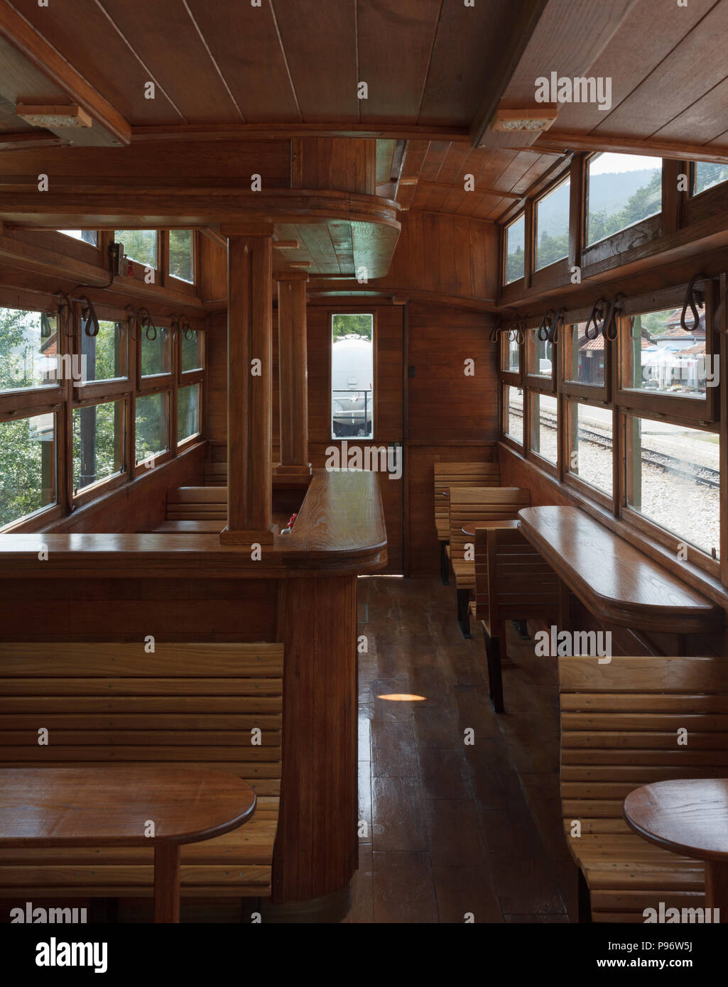 Vintage interior passenger car railroad hi-res stock photography and ...