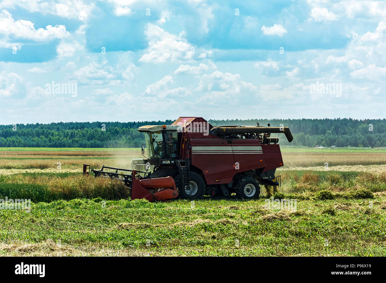 Agriculture. Harvester in the field to harvest crops Stock Photo - Alamy