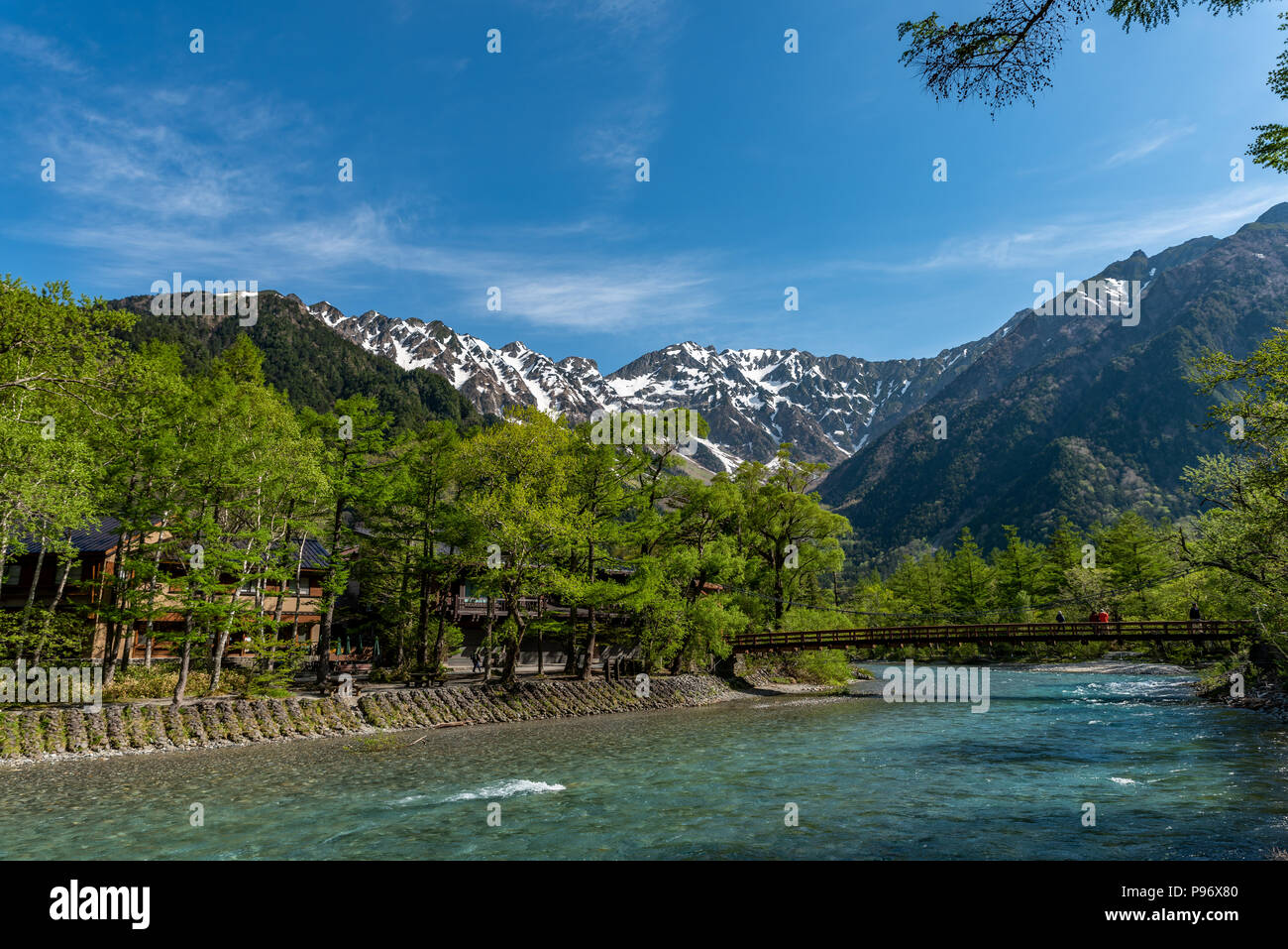 Kamikochi in Japan with clear sky Stock Photo - Alamy