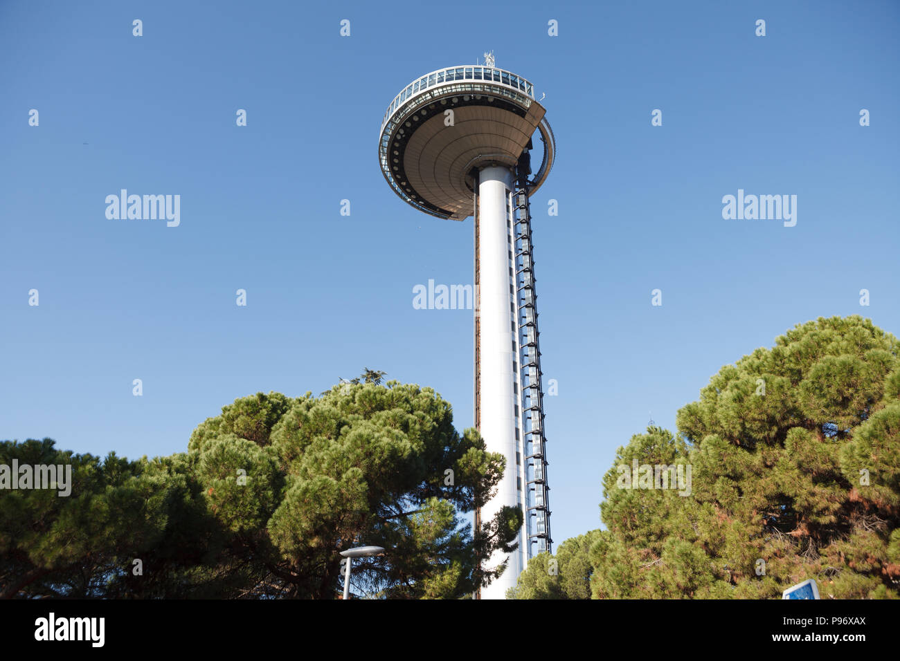 Faro de Moncloa. Transmission tower with an observation deck at the ...