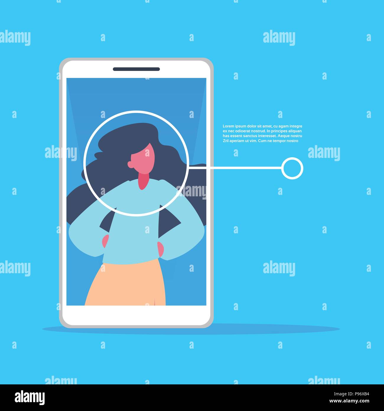 smartphone application woman face identification authorization ...