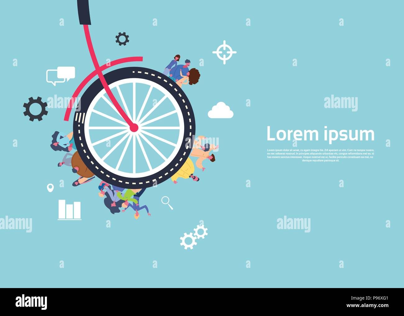 Gear wheel man cartoon icon Stock Vector Images - Alamy