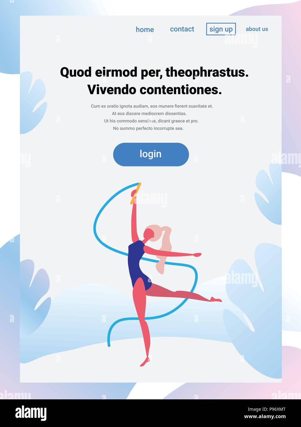 Gymnast landing Stock Vector Images - Alamy