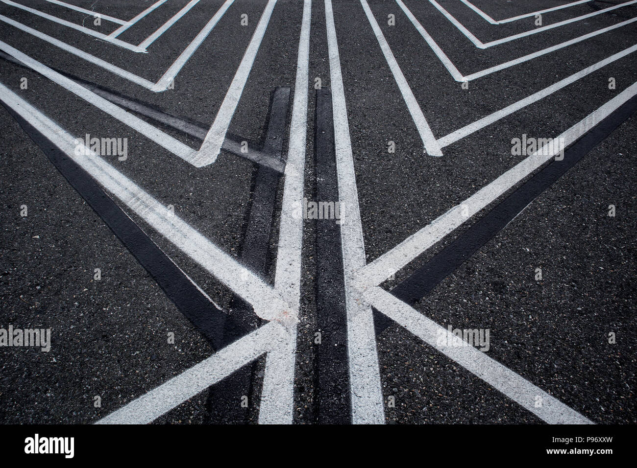 Asphalt surface of road with lines abstract background Stock Photo - Alamy