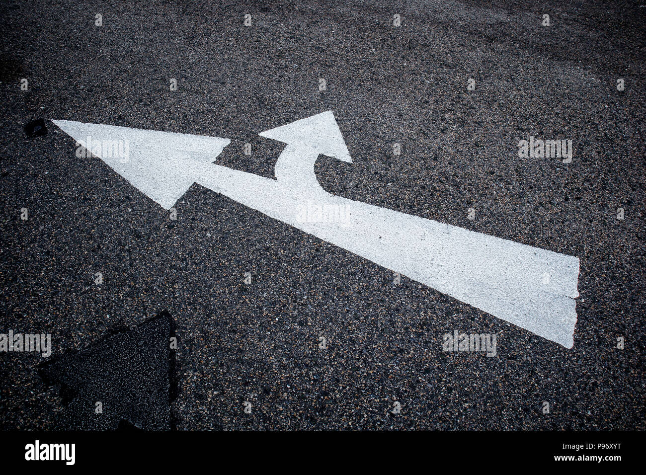 abstract background address road with arrow and symbols Stock Photo - Alamy