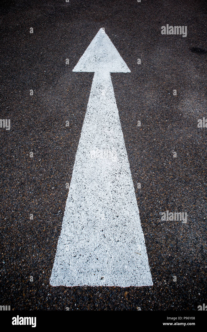 abstract background address road with arrow and symbols Stock Photo - Alamy