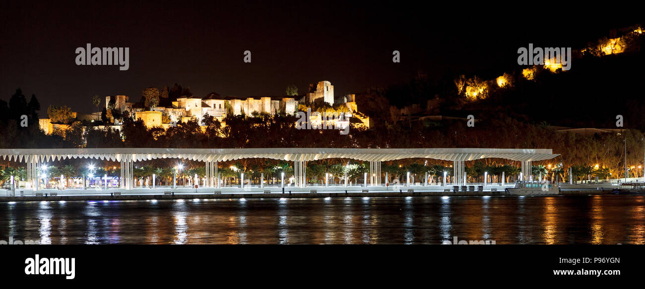 Night view of malaga hi-res stock photography and images - Alamy
