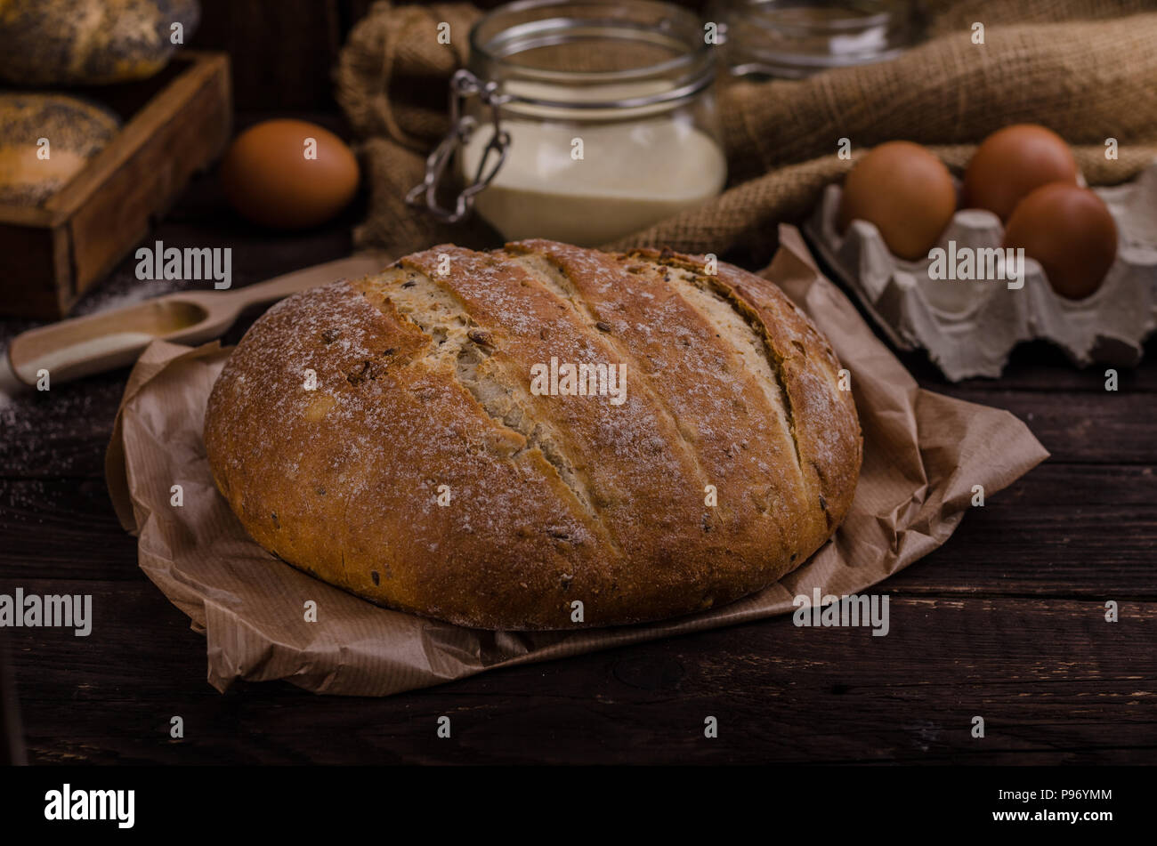 Healthy kaiser buns poppy hi-res stock photography and images - Alamy