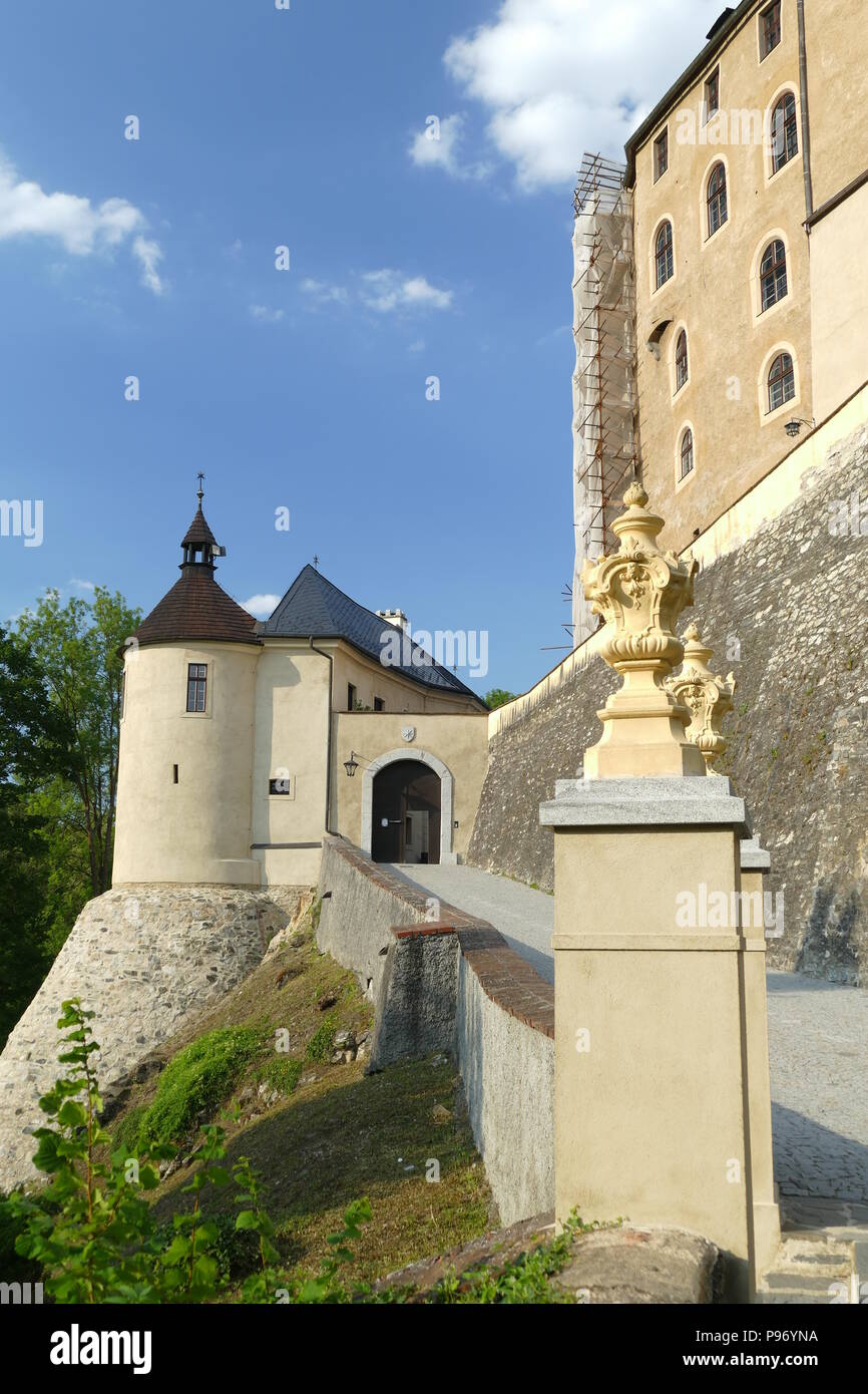 Cesky Sternberk castle in Czech republic, entrance Stock Photo - Alamy