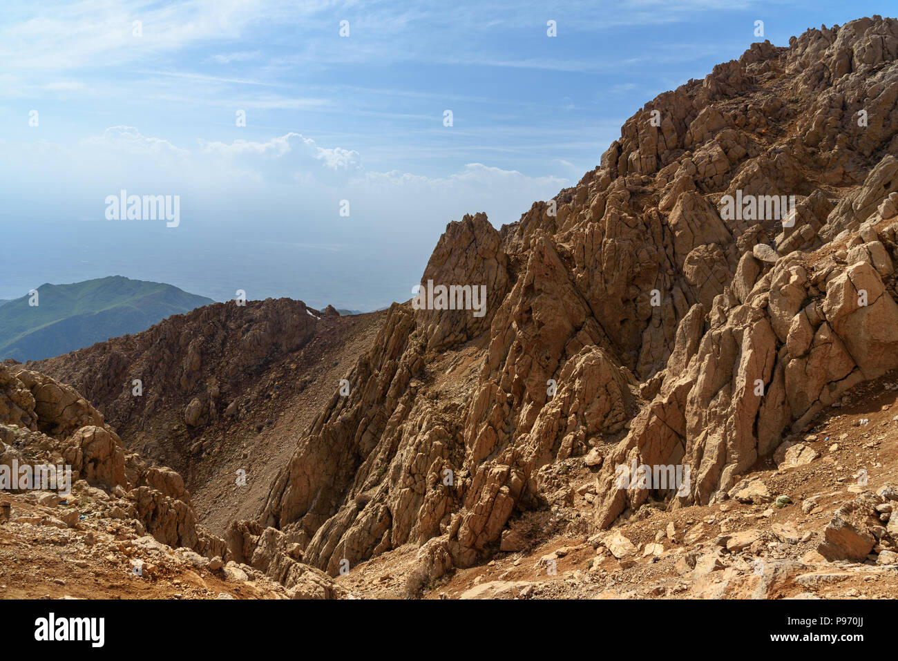 Nature landscape in Zagros Mountain near border of Iran and Iraq ...