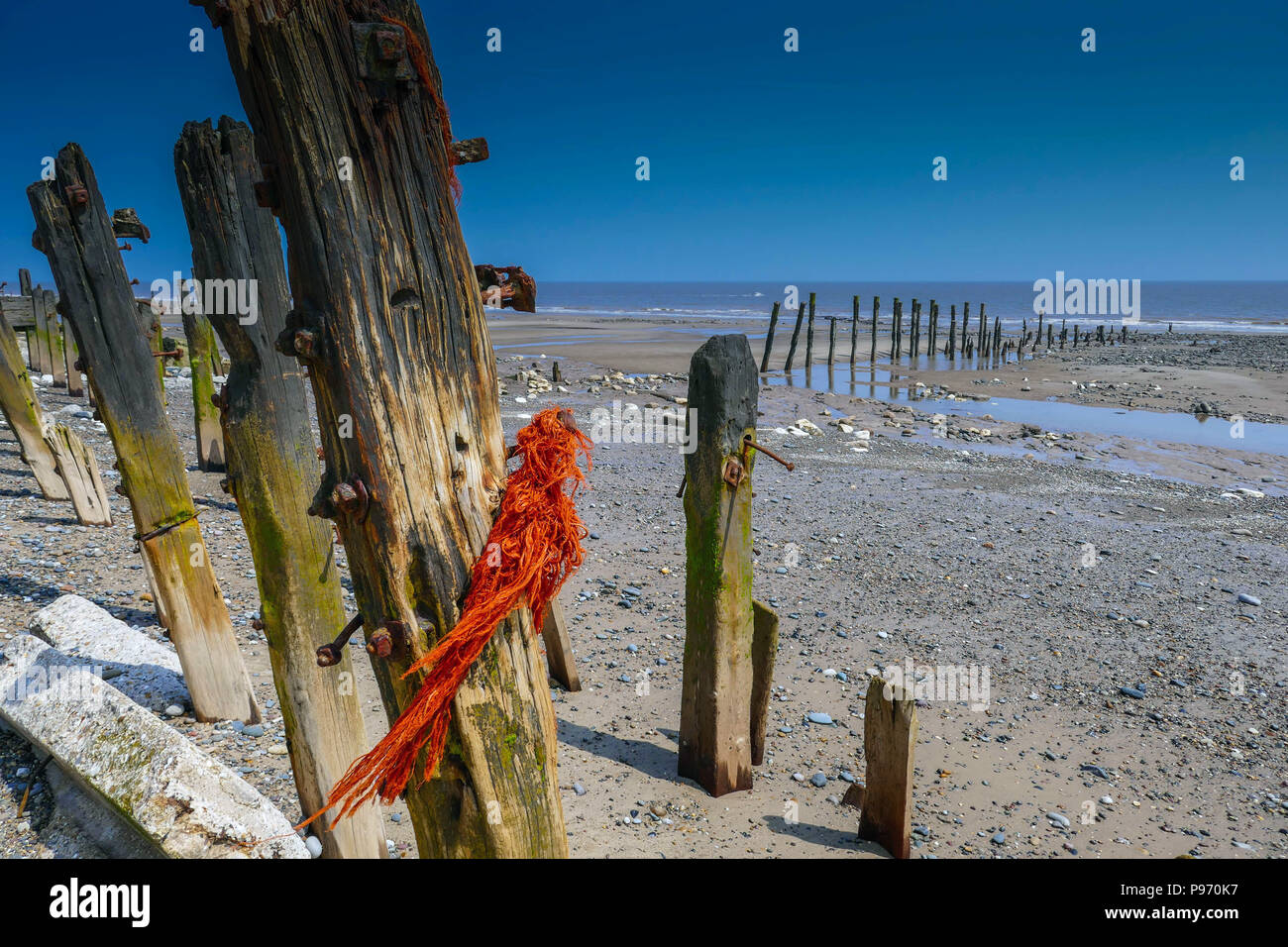 Old sea defences, Spurn Head, Spurn Point, sand spit, near Hull East ...